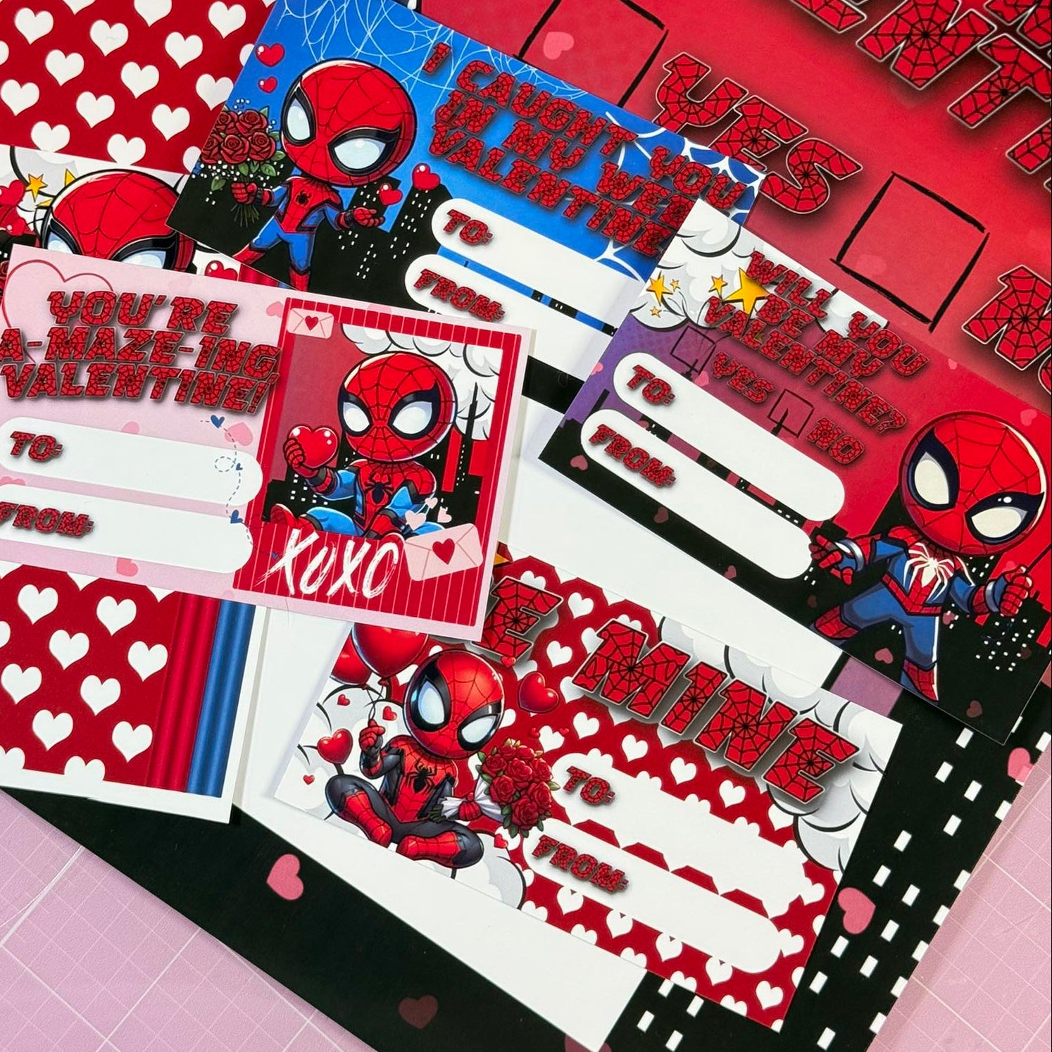 Spider MAN Valentine Cards (Digital File ONLY) – KKpuffs & MORE