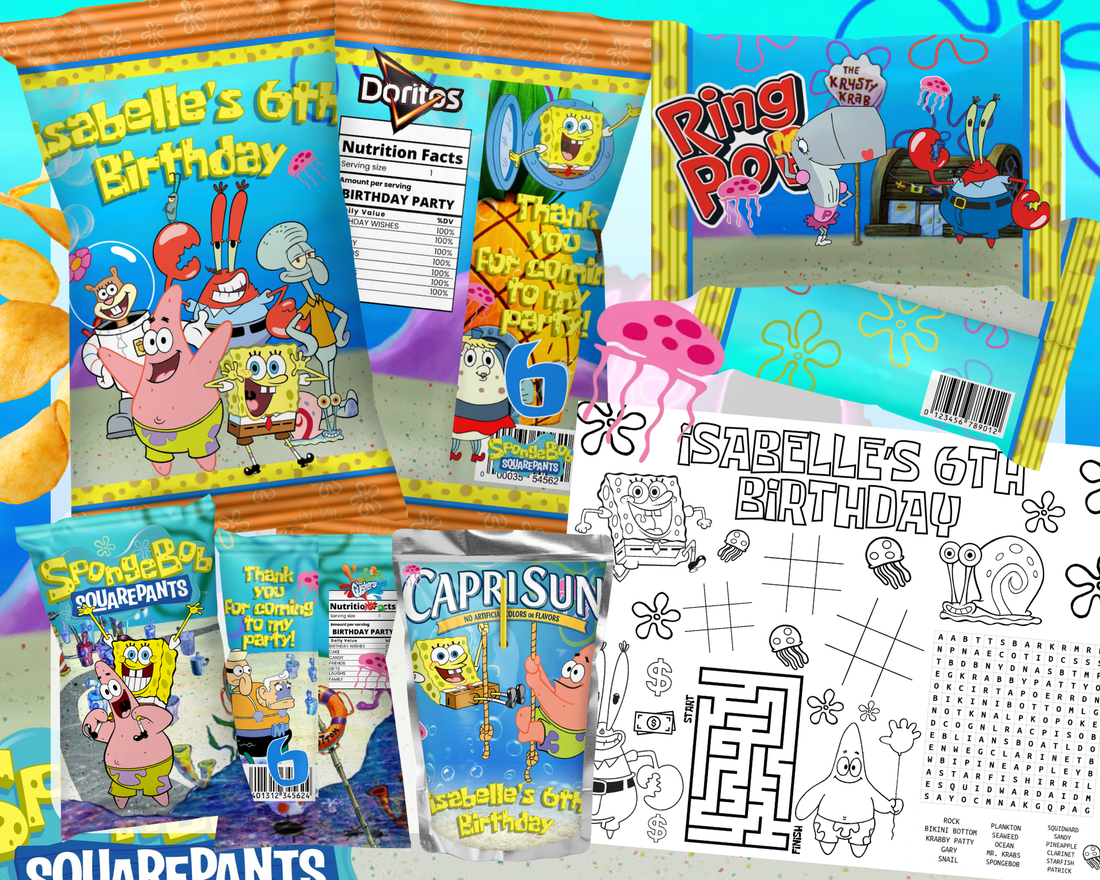 Spongebob Digital Birthday Bundle – KKpuffs & MORE